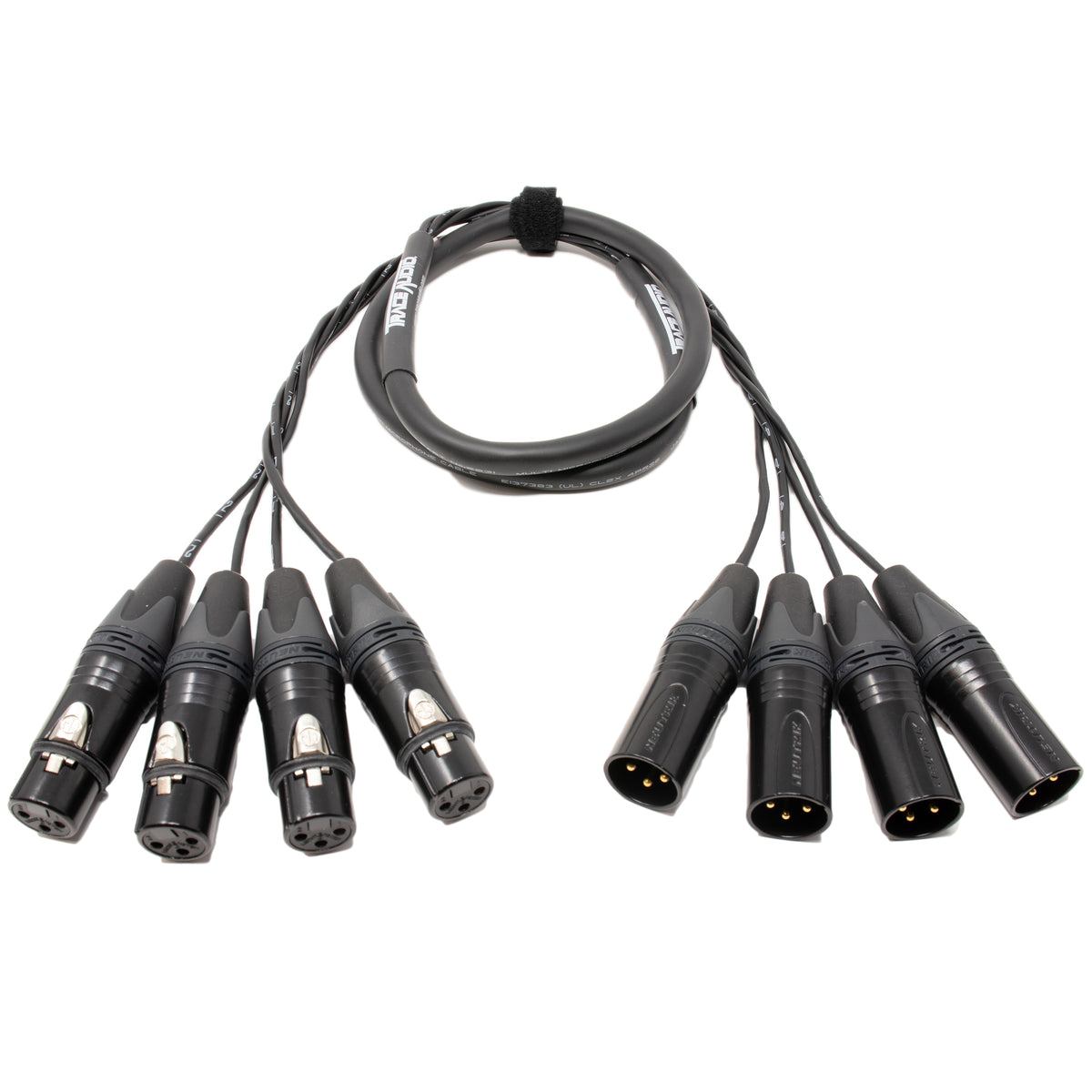 4 Channel Analog Snake Made from Mogami 2931 and Neutrik Gold XLR. Sta ...