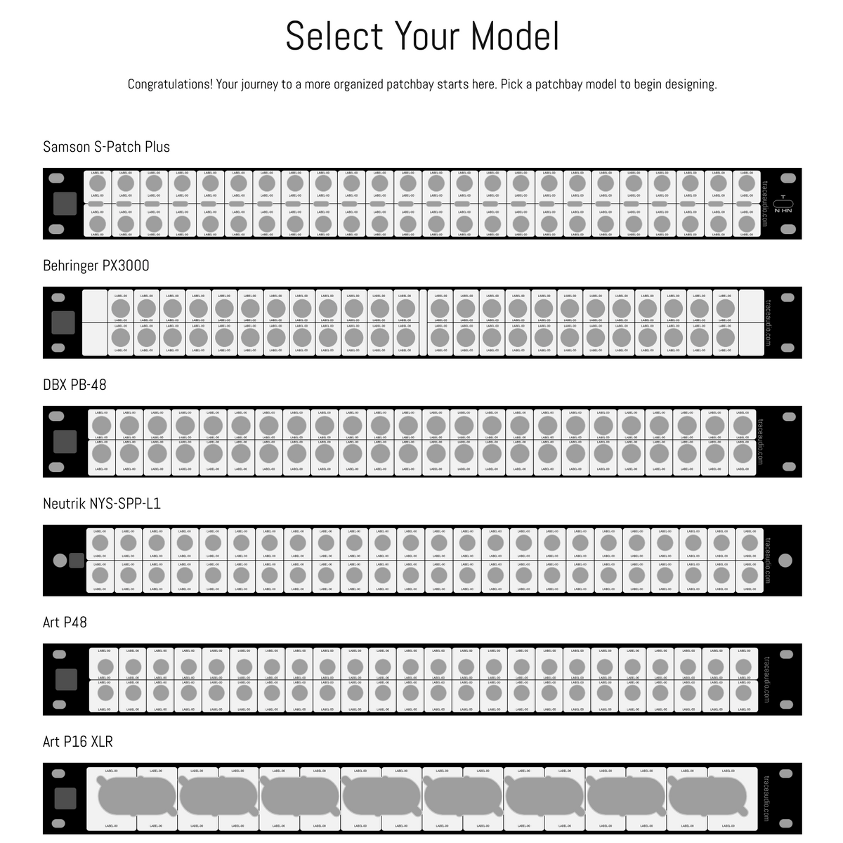 Custom Patchbay Label Designer — Trace Audio Store